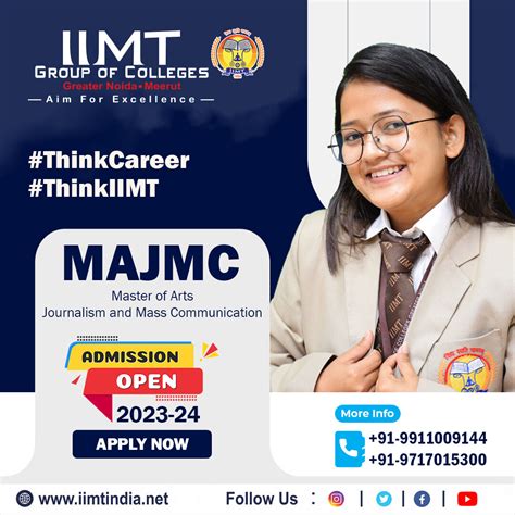 Iimtindia Admissionopen2023 24 Majmcadmissionsopen Majmc Bajmc Bjmc