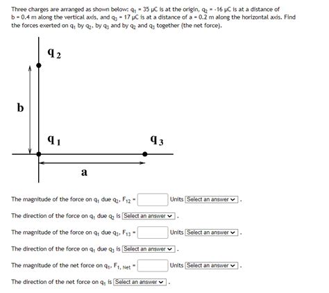 [solved] three charges are arranged as shown below q