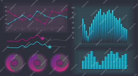 Gráficos Infográficos Modernos Modernos E Gráficos De Finanças Modelo