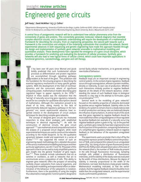 Pdf Engineered Gene Circuits