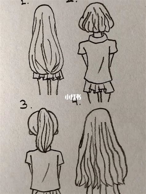 背影马尾怎么画简笔画简单（最新15张） 简笔画图片大全