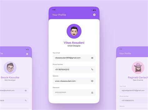 User Account Profile Ui Modern Profile Screen App Ui Design By Vikas Assudani On Dribbble
