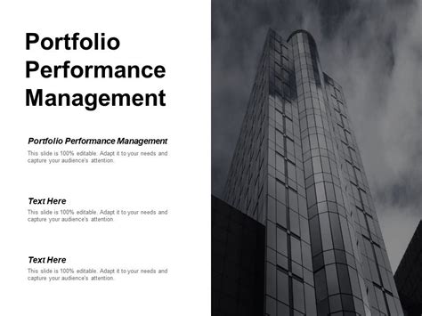 Portfolio Performance Management Ppt Powerpoint Presentation Visuals Cpb