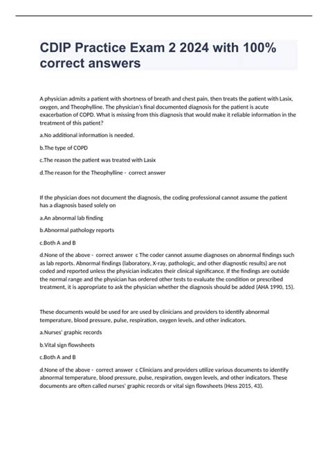 cdip practice exam 2 2024 with 100 correct answers cdip stuvia us