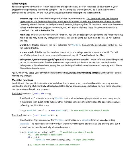 solved c help me complete this wordlist cpp file using