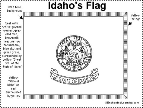 Idaho Flag Printout