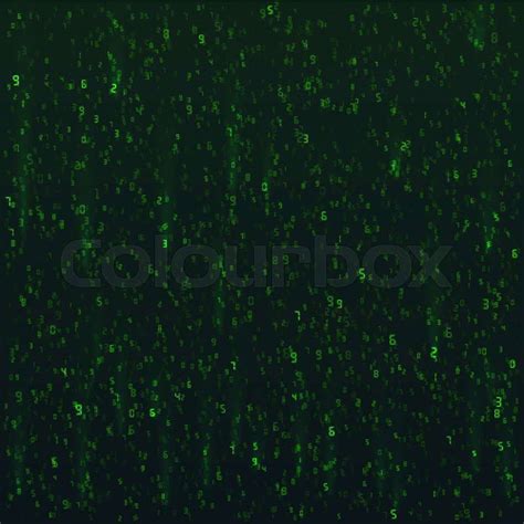 hex code background digital data stream in green colors ma colourbox
