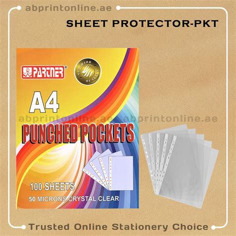 Deluxe 60 Micron Sheet Protector Pkt100pcs Ab Print Online