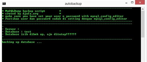 Mysqltips Script Automatic Backup Mysql Dengan Cmd