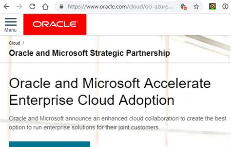 Microsoft Azure And Oracle Cloud To Interconnect Converge Digest