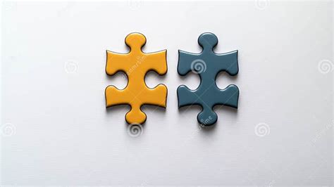 Puzzle Pieces On White Background Symbols Of Connection Teamwork And Problem Solving Stock