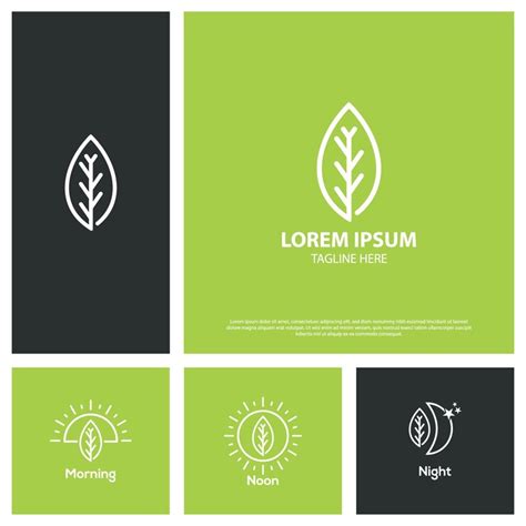 Premium Vector Simple Leaf Logo Collection
