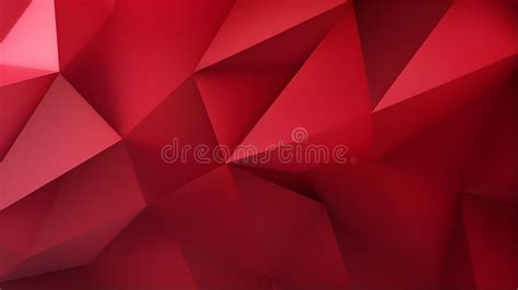 Abstract 3d Background Of Triangular Shapes In Ruby Colors Modern