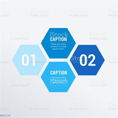 파란색 육각 형 인포 그래픽 템플릿 디자인입니다 2가지 옵션 단계 또는 프로세스가 있는 비즈니스 개념 인포그래픽 벡터 시각화는 워크플로 레이아웃 다이어그램 연례 보고서 웹에