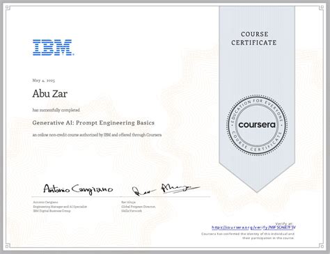 Generativeai Promptengineering Ai Ibm Coursera Techskills Abu