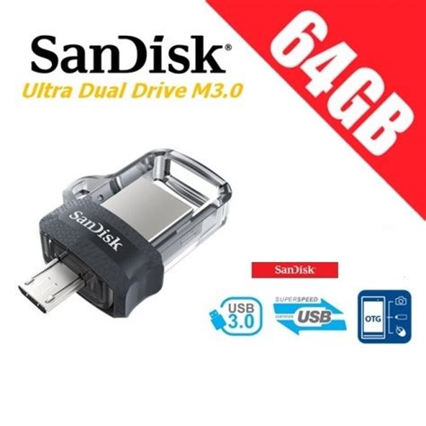 Sandisk Otg Flash Drive 16gb 64gb Ultra Dual Drive Usb 3 0 Disk Otg Micro To Usb Pen Drive