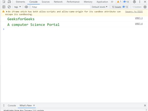 how to add colors to javascript console outputs geeksforgeeks