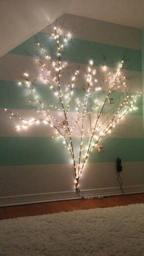 DIY Tree Branch Decor With Copper Wire Lights