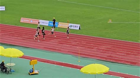 제78회 전국육상경기선수권대회 남자부 100m 예선1조 김태효 비웨사 Youtube
