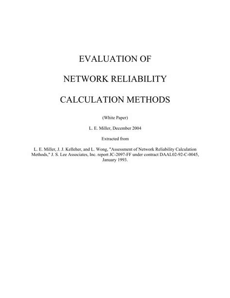 pdf evaluation of network reliability calculation methods dokumen tips