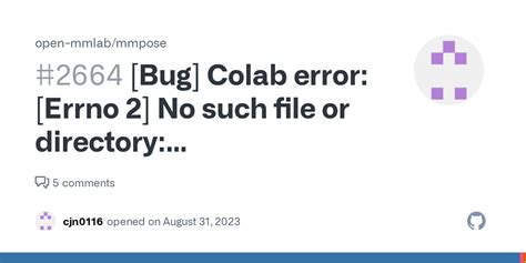 [bug] colab error [errno 2] no such file or directory usr local lib python3 10 dist packages