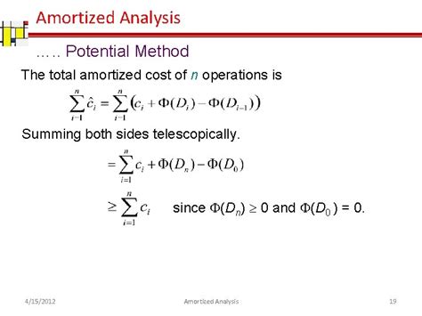 Amortized Analysis Chapter 17 Amortized Analysis What Is