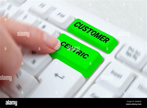 Sign Displaying Customer Centric Word For Process Of Looking After