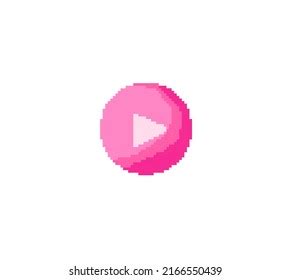 Cute Play Button Pink Pixel Display Stock Illustration Shutterstock