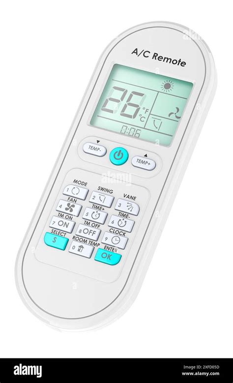 Universal Air Conditioner Remote Control Conditioning Controller 3d Rendering Isolated On
