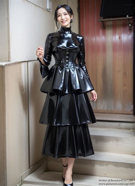 Langerie Dress Cloak Cape Satin Leather Pvc Latex Dress Latex Dress