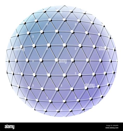 Sphere With Connected Lines Global Digital Connections Wireframe Illustration Abstract 3d