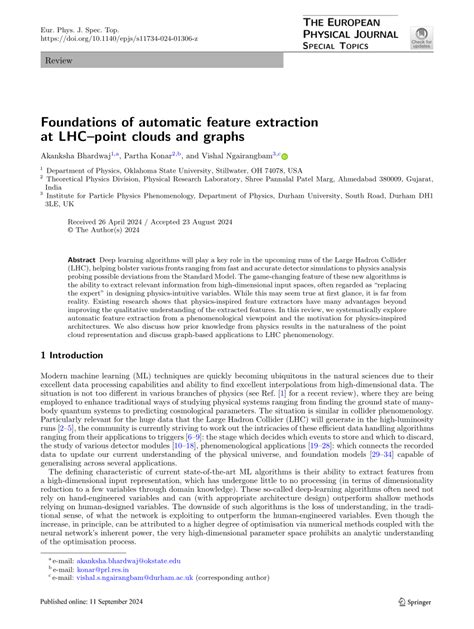 Pdf Foundations Of Automatic Feature Extraction At Lhc Point Clouds And Graphs