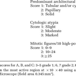 Scoring System Used For Grading Download Table