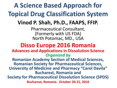 Ppt Topical Drug Classification System Vinod P Shah Phd Faaps