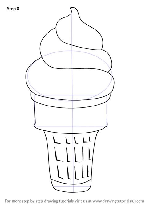 Learn How To Draw Ice Cream Cone Ice Creams Step By Step Drawing Tutorials