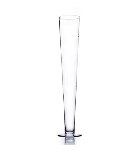 32in Glass Trumpet Vase Naszbees Event Rentals Llc