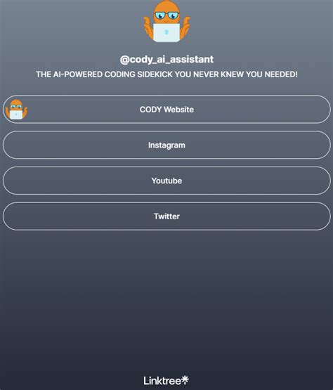 cody on twitter connect with all of cody s social media platforms 🔗🐙