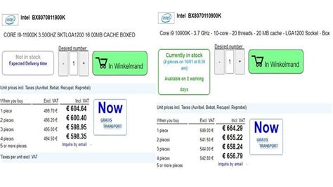 Intel Th Gen Core Rocket Lake S Cpus Prices Leaked By Retailers Techplusgame
