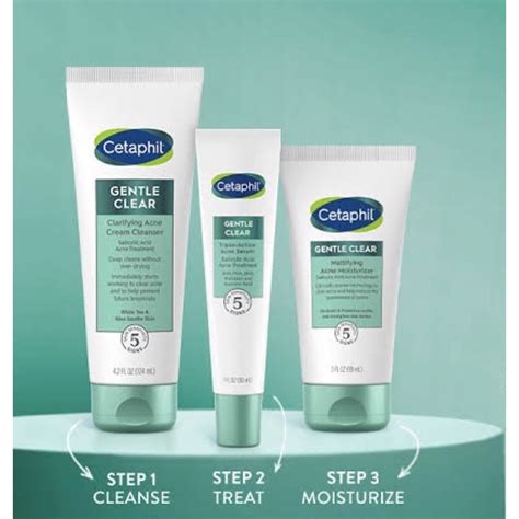 Cetaphil Gentle Clear For Acne Cleanser Serum Moisturizer Shopee