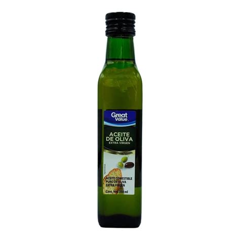 Aceite De Oliva Great Value Extra Virgen 250 Ml Walmart