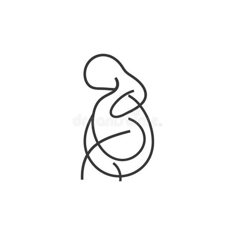 Single Line Abstract Figure In A Sitting Position Stock Illustration Illustration Of Simple