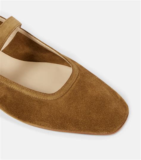 Suede Mary Jane Flats In Beige Le Monde Beryl Mytheresa