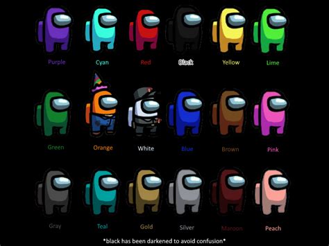 Among Us Color Code