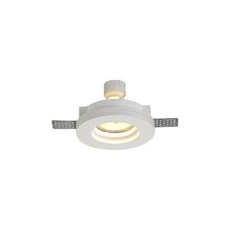 Lumiere Ide Round GU10 Stepped Recessed Spotlight In White Paintable