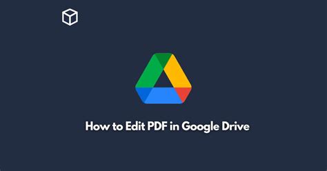How To Edit PDF In Google Drive Programming Cube