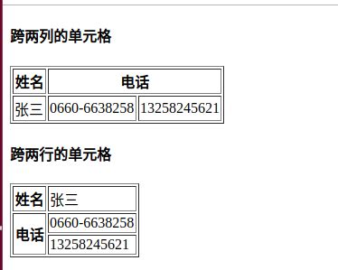 HTML实例 html跨行或跨列的表格单元格 你行网