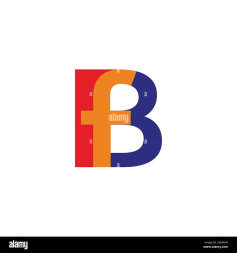 Letter I B F Simple Colorful Linked Font Logo Vector Stock Vector Image And Art Alamy
