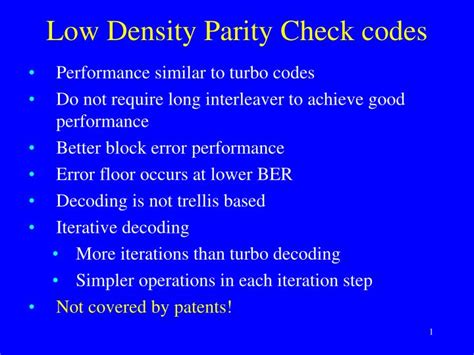 Ppt Low Density Parity Check Codes Powerpoint Presentation Free Download Id 3504353