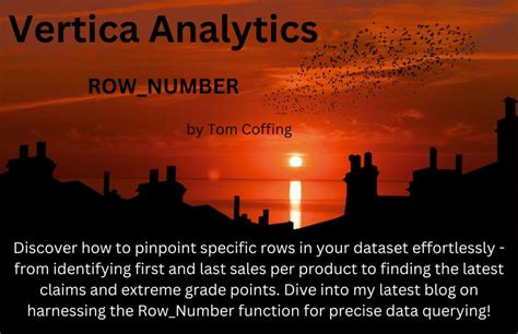 Vertica Analytics Rownumber Software Connecting All Databases