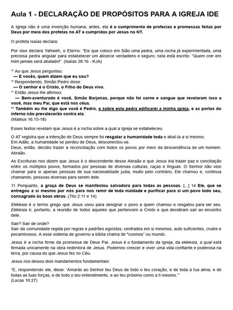 Aulas 1 E 2 Declaraçao De Missao E Propósitos Pdf
